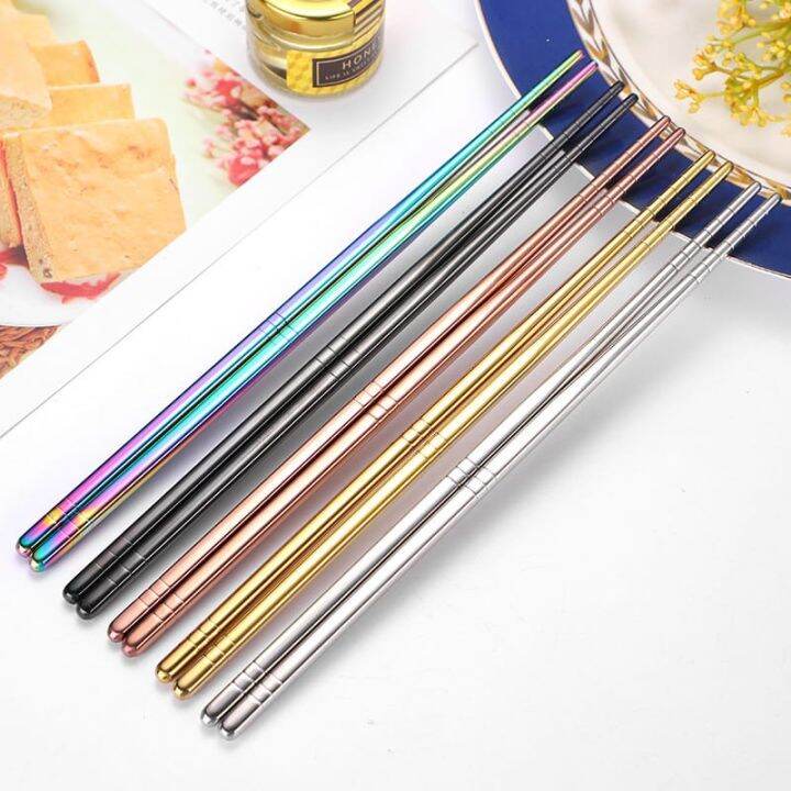 Xiami Sumpit Stainless Steel Korea / Sumpit Makan Korea 1 Pasang Ukuran ...