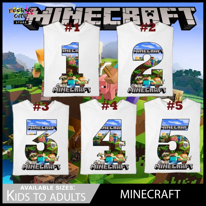 Mine Number 1 2 3 4 5 6 7 8 9 10 Shirt C R A F T Anime Shirt Kids to ...