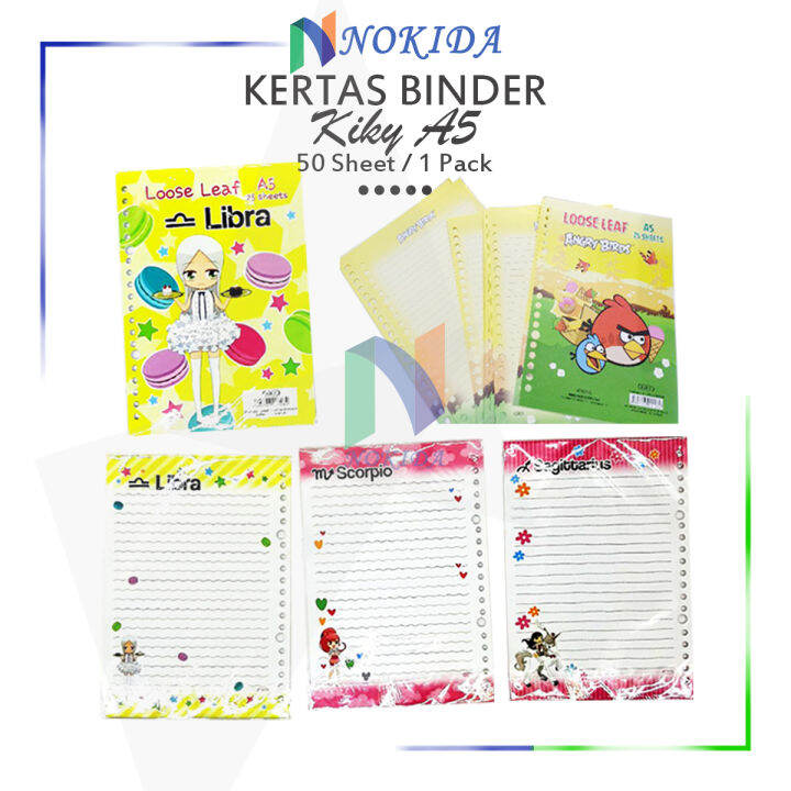 Nokida Kertas Buku Blinder Kiky Motif Anak [A5/50 Sheets] / Kertas ...