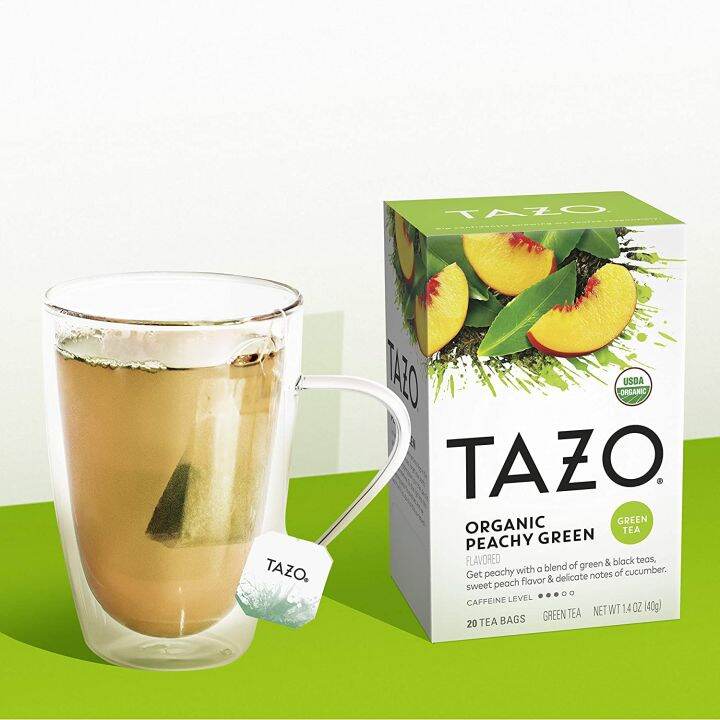 Tazo Organic Peachy Green Tea - 20 Tea Bags | Lazada PH
