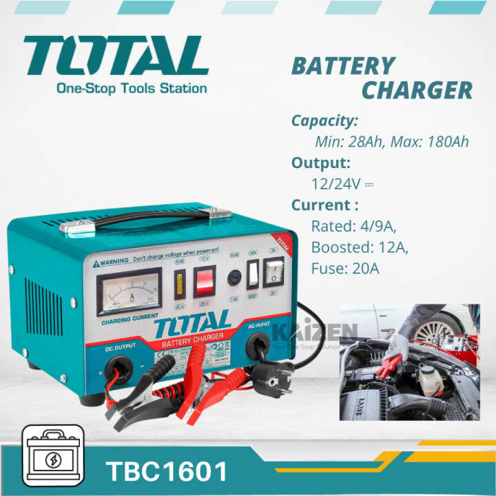TOTAL TBC1601 Battery Charger (12V / 24V ) | Lazada