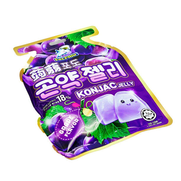 Halal Capten Dolphin Snack Jeli Konjac Korea anggur/ Captain Dolphin Korean Fruity Konjac Jelly ...