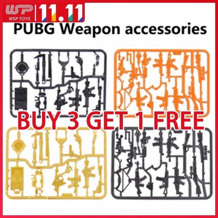weapons Minifigures parts pubg weapons Moc sets 10.5*7.5cm military ...