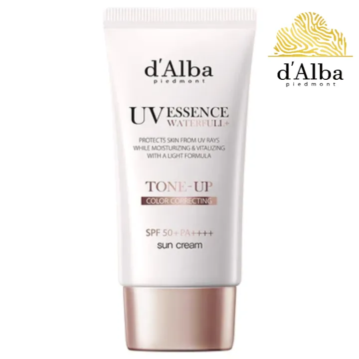 D'ALBA Waterfull UV Essence TONE UP Sun Cream SPF50+ PA++++ 50ml (Sunscreen / Sunblock / Tabir ...