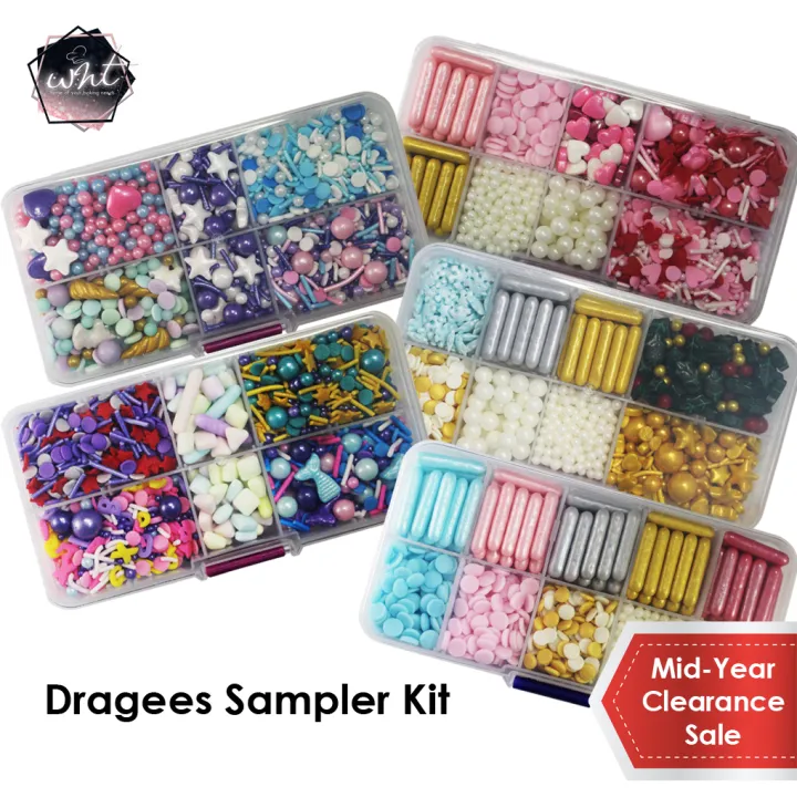 Whip n Toss - Edible Dragees Sampler Kit for Cake & Cupcake Design and ...