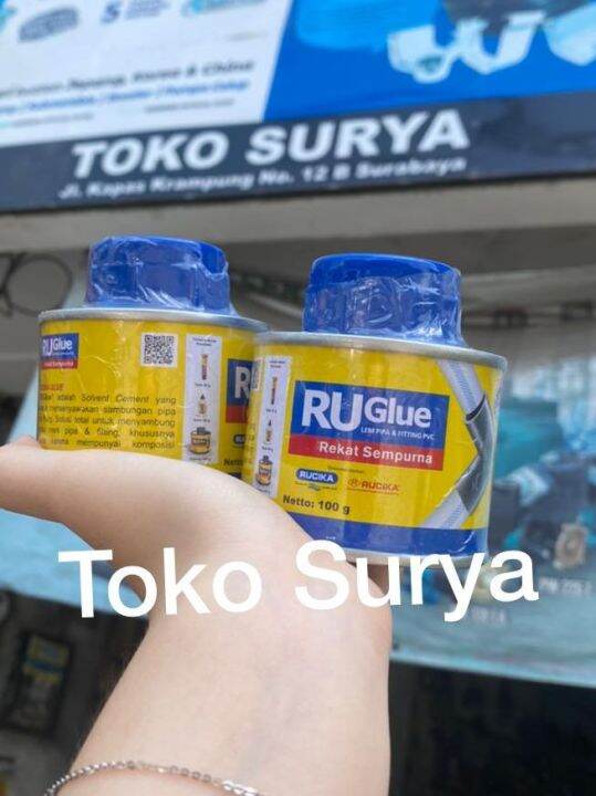 1PAKETisi2 RUGLUE100gram - Lem Pipa PVC RU Glue Kaleng 100 gr Harga ...