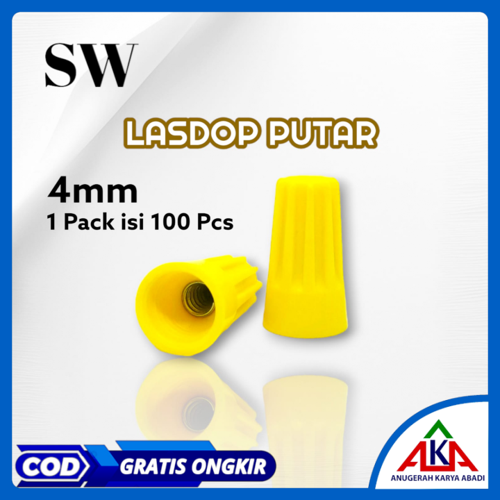 SW Lasdop Putar / Wire Connector / Crimping Cap / Penyambung Kabel 4mm ...