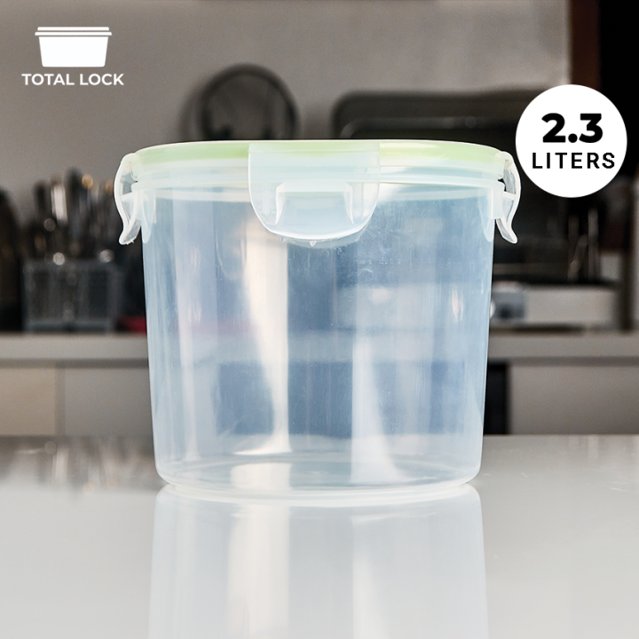 Total Lock 2.3L Round Stackable Airtight Food Storage Container | Lazada PH