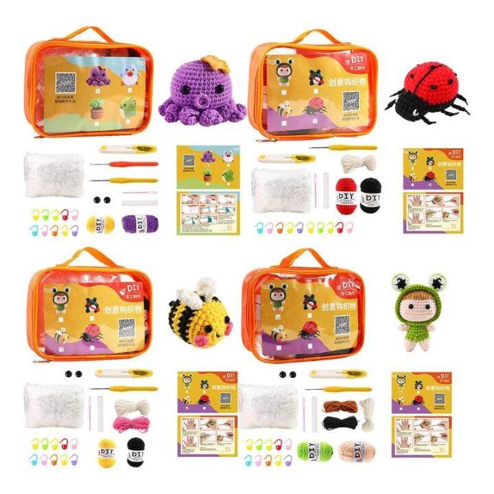 Crochet Stuffed Animal Kit DIY Animal Woobles Crochet Kit For Beginners ...