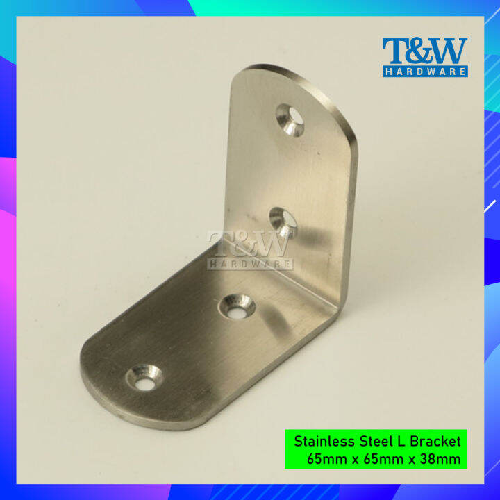 Heavy Duty Stainless Steel 65mm x 65mm x 38mm L Bracket 90° Angle Shape ...