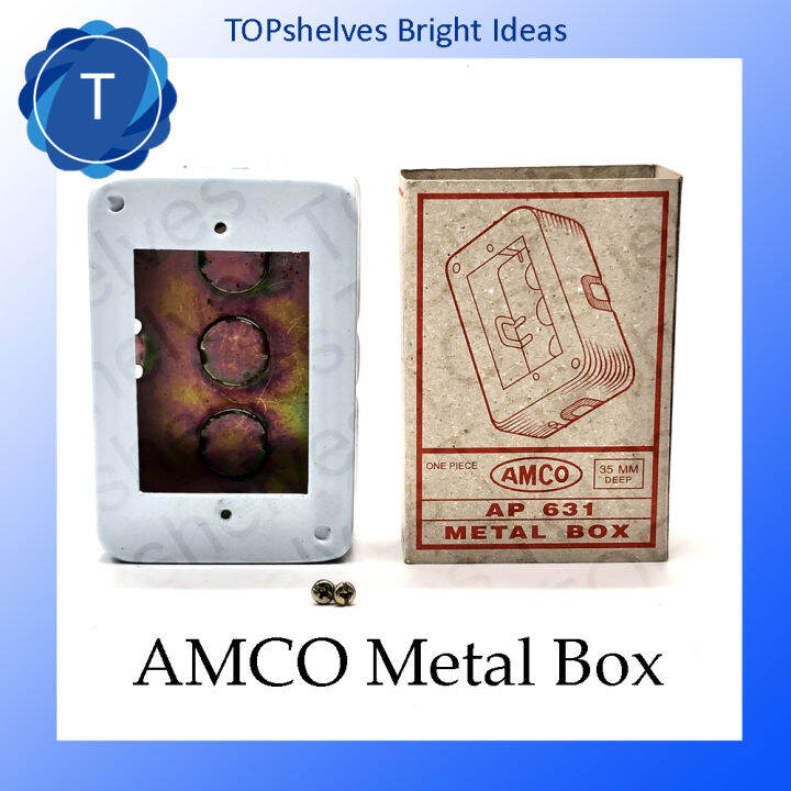 Metal Box Amco Metal BOX / Switch Box deep type 35 mm surface type ...