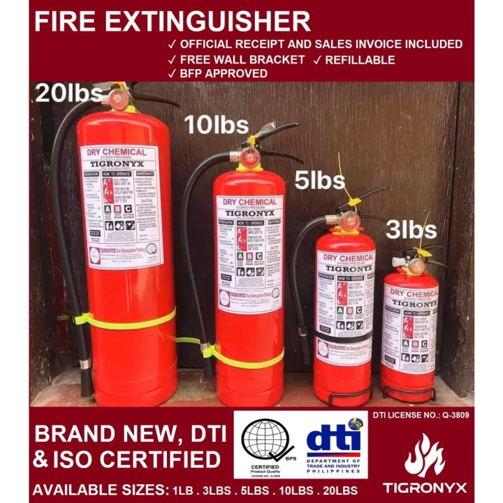mgdNWZHe Fire Extinguisher ABC Dry Chemical 3LBS 5LBS 10LBS | Lazada PH