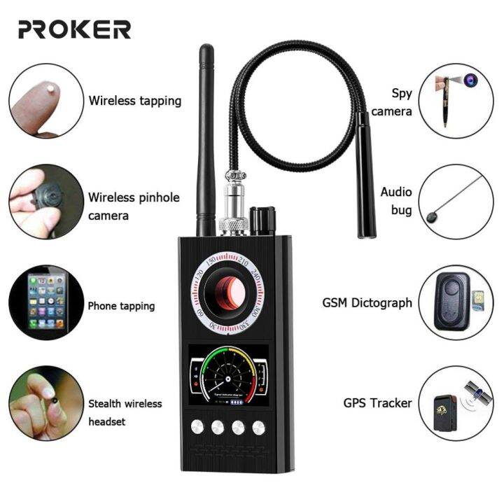 Anti Spy Wireless RF Signal Detector Bug GSM GPS Tracker Hidden Camera Eavesdropping Device ...