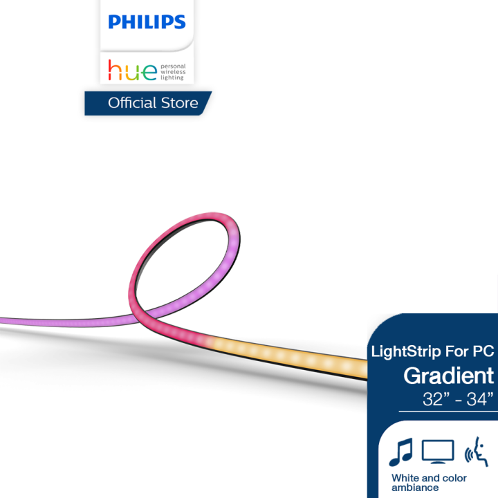 Philips Hue Play Gradient Lightstrip ไฟเส้น LED Gradient 32 - 34 นิ้ว ...