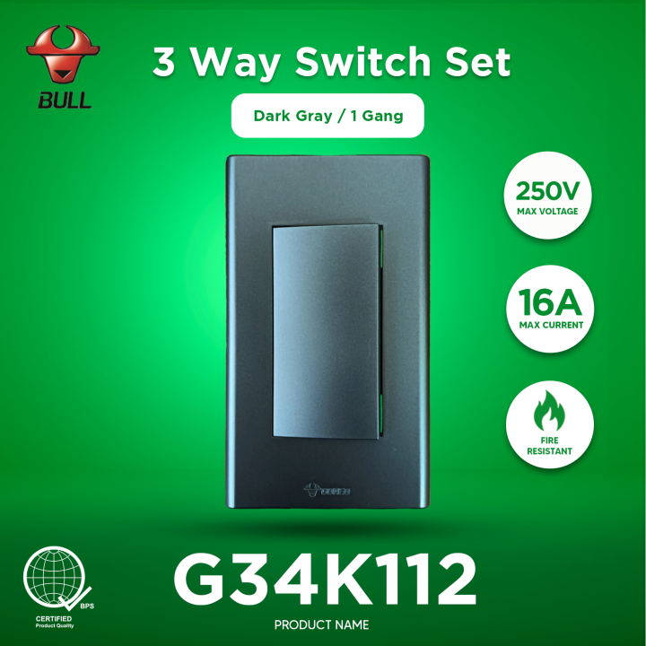 BULL 1 Gang 3 Way Switch 16A G34K112 | Lazada PH