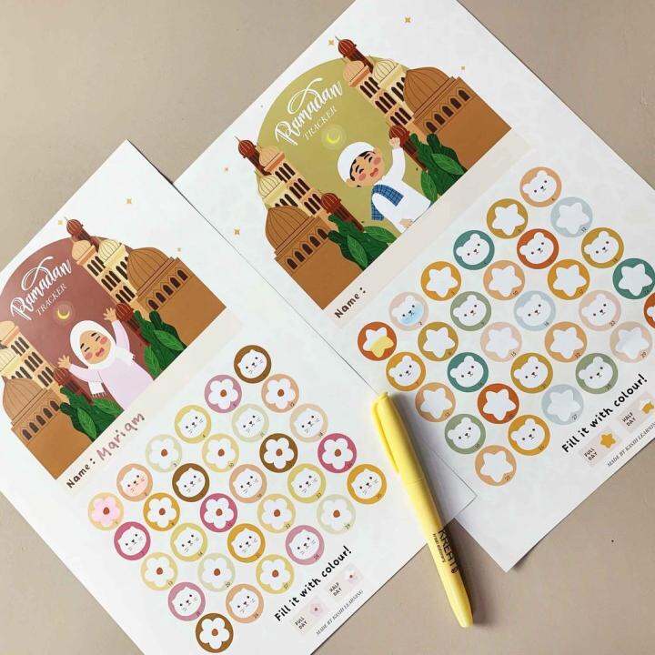 Ramadan Chart Tracker Jadual Puasa Ramadhan | Lazada