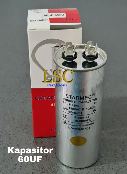 Kapasitor AC 60 uF SMC Micro Capasitor 60uF AC 450V Mikro Farad ...