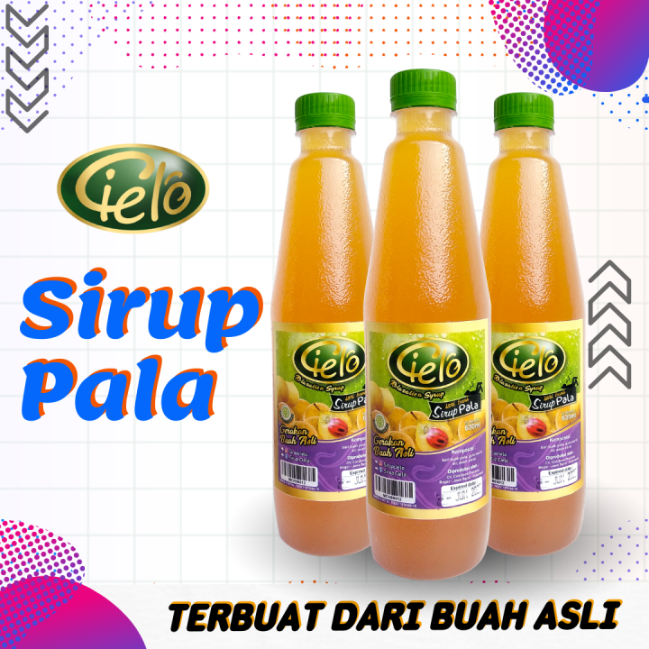 Sirup Pala Kemasan Botol Plastik isi 630 ml - Minuman sehat dan segar ...