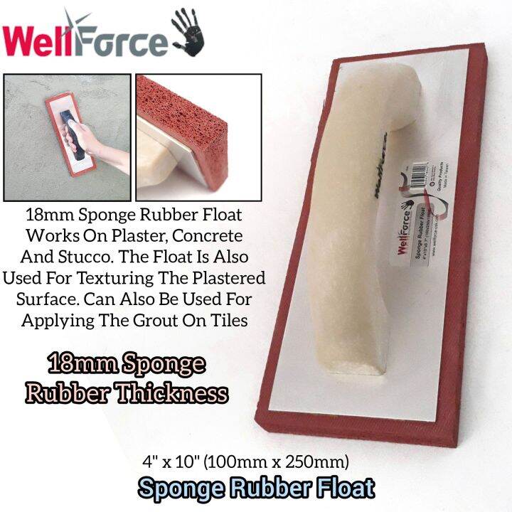 Wellforce Thick Sponge Rubber Float Trowel For Wall Cement Finishing ...