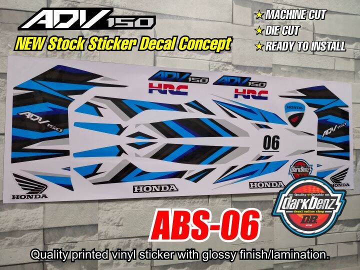 HONDA ADV 150 12 VARIANTS CUSTOM STOCK STICKER DECAL SET | custom made ...