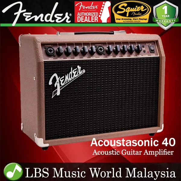 Fender Acoustasonic 40 40 Watt 2X6.5 Acoustic Guitar Speaker Amplifier ...