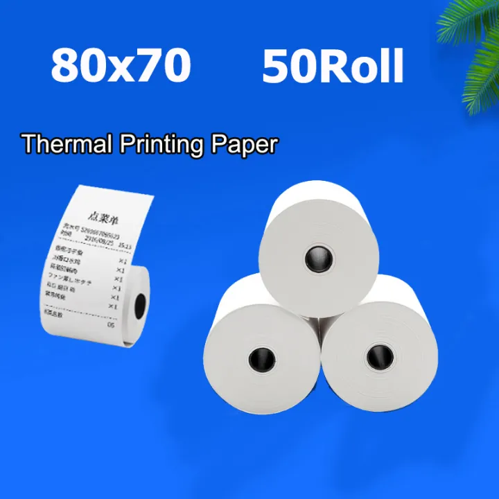 80mm x 70mm 80x70 （1 box/50roll）Thermal Paper Roll Credit Card Cash ...