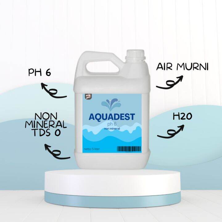 Aquadest / Distilled Water PH6 5 liter | Lazada Indonesia