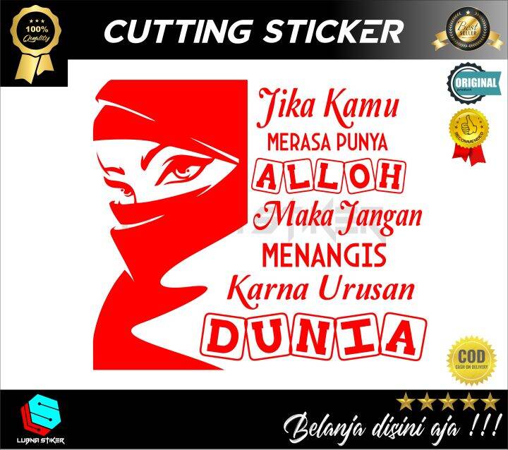 stiker kata kata / cutting sticker / stiker kata kata kaca mobil ...