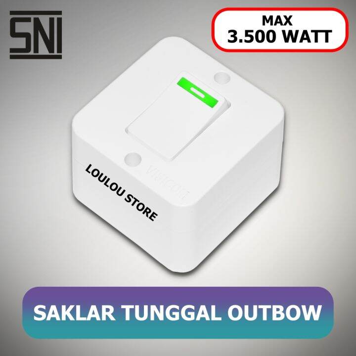 Saklar Engkel Outbow Lampu Tunggal Tempel Single VISICOM VS 901 OB SNI ...