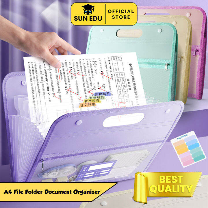 A4 File Folder Document Organizer / Tas File Holder Kertas A4 13 Sekat ...
