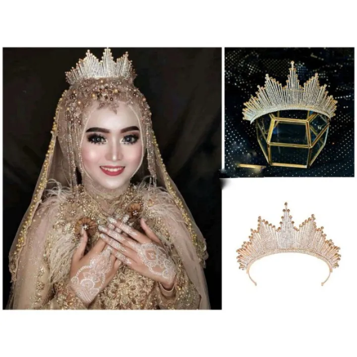 mahkota wedding mahkota tiara pengantin / rambut aksosoris JL1 | Lazada ...