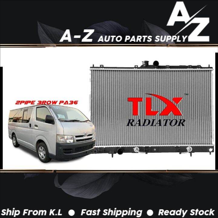 RADIATOR TANGKI AIR TOYOTA HIACE KDH200 N/M 2pipe 3ROW PA36 36MM | Lazada