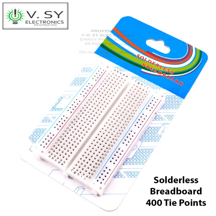 Solderless Breadboard 400 Points Bread Board for Electronic Prototyping ...