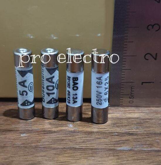 Fuse AC Keramik Sekring AC Sekering Ceramic 6x25mm 5A 10A 13A 16A 250V | Lazada Indonesia