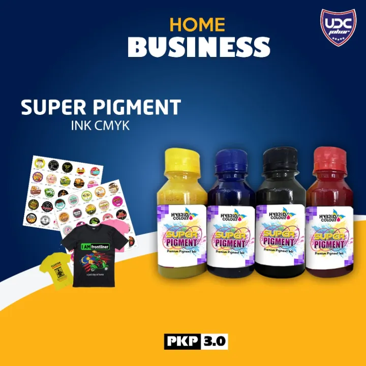 [READY STOCK] SUPER PIGMENT HYBRID COLOUR PREMIUM INK CYAN 100ml | Lazada