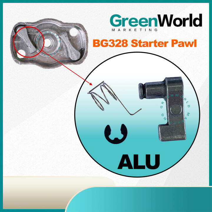 BG328 Recoil Starter Pawl Assy Metal With Spring Mesin Rumput Starter ...