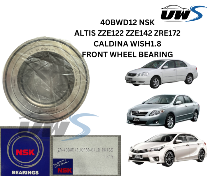 40BWD12 NSK ALTIS ZZE122 ZZE142 ZRE172 CALDINA WISH1.8 FRONT WHEEL ...