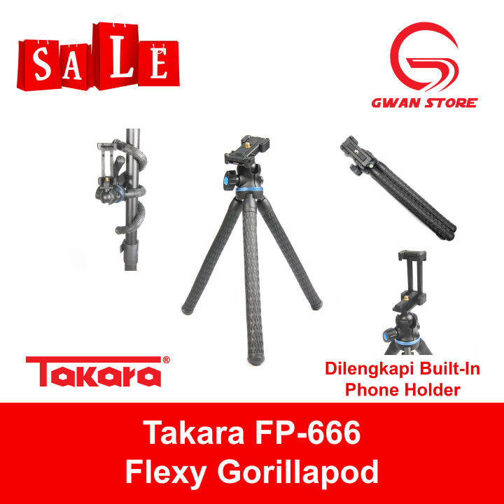 Takara FP-666 Flexi Gorilla Pod Flexipod Untuk Smartphone dan Kamera | Lazada Indonesia