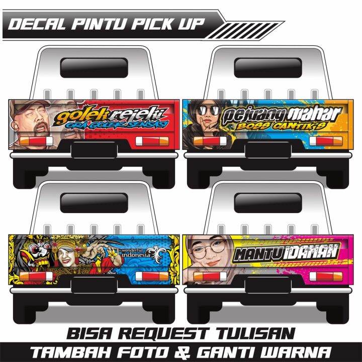 Sticker Pintu Belakang Pick Up L300, Mega Carry, Futura, T120ss ...