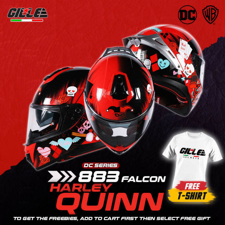 Gille Helmet 883 FALCON HARLEY-QUINN Motorcycle Helmets Full Face Dual ...