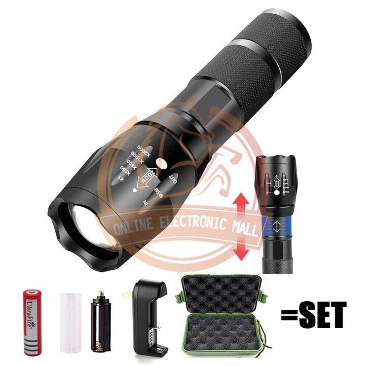 BZ Ultra Bright CREE XML T6 LED 5 Mode Bright Zoom Flashlight Splashproof Torch | Lazada PH