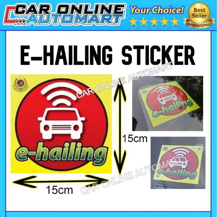 E-Hailing sticker for car ( NO RUBBER SUCTION!!!!! ) | Lazada