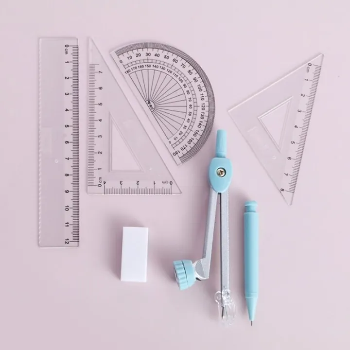 L74A Pro Compasses Kit Multi-purpose Protractor Kit Triangle Ruler Set ...