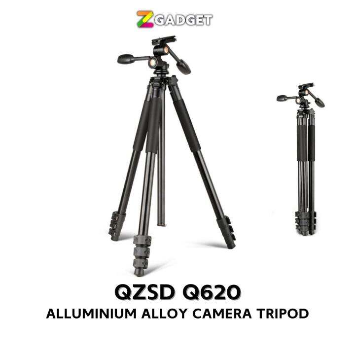 Qzsd Q620 Aluminum alloy tripod digital slr camera cast tripod head | Lazada.co.th