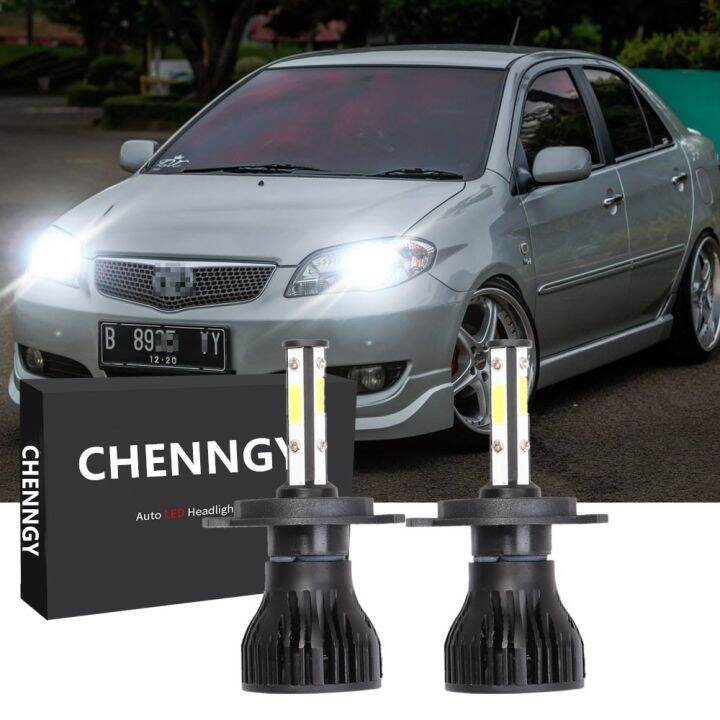 สำหรับโตโยต้า Vios Robin 2005-2007 (ไฟฉายคาดศีรษะ) ด้านข้าง4 H4ไฟ LED ...