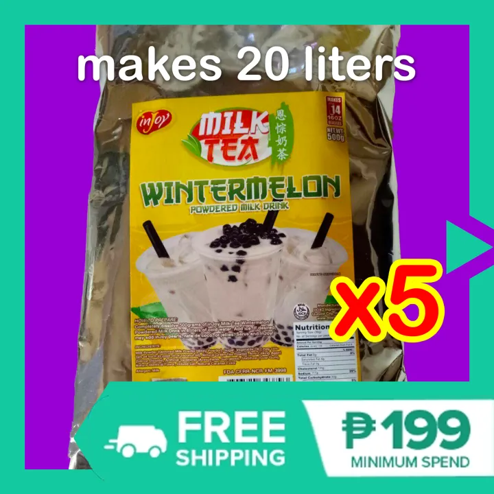 2.5kg Makes 20L Injoy MILKTEA POWDER PRODUCTS Supplies Package Set (5x ...