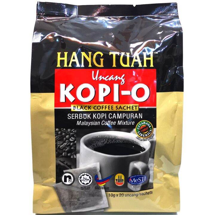 Hang tuah UNCANG kopi-o black coffee sachet 10gm x 20 uncang | Lazada