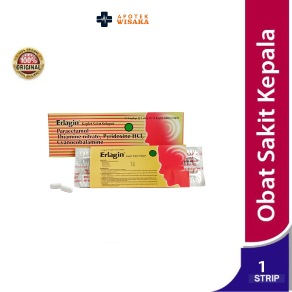 ERLAGIN TAB Pereda Demam Sakit Kepala | Lazada Indonesia