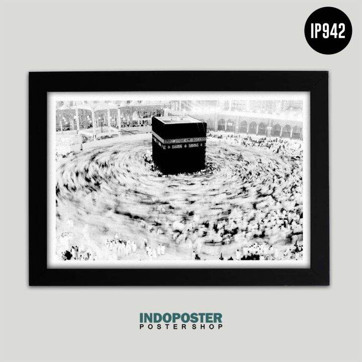Poster Kabah Masjidil Haram Monochrome 04 INDOPOSTER A4 30X20cm ...