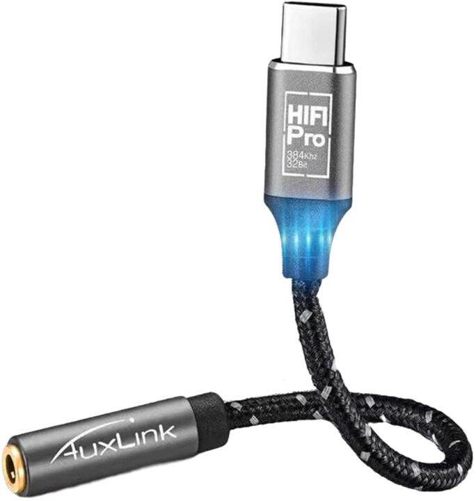 USB C To 3.5Mm Headphone Adapter, Hi-Fi Pro 384Khz/32Bit USBC Portable Amplifier DAC, USB Type C ...